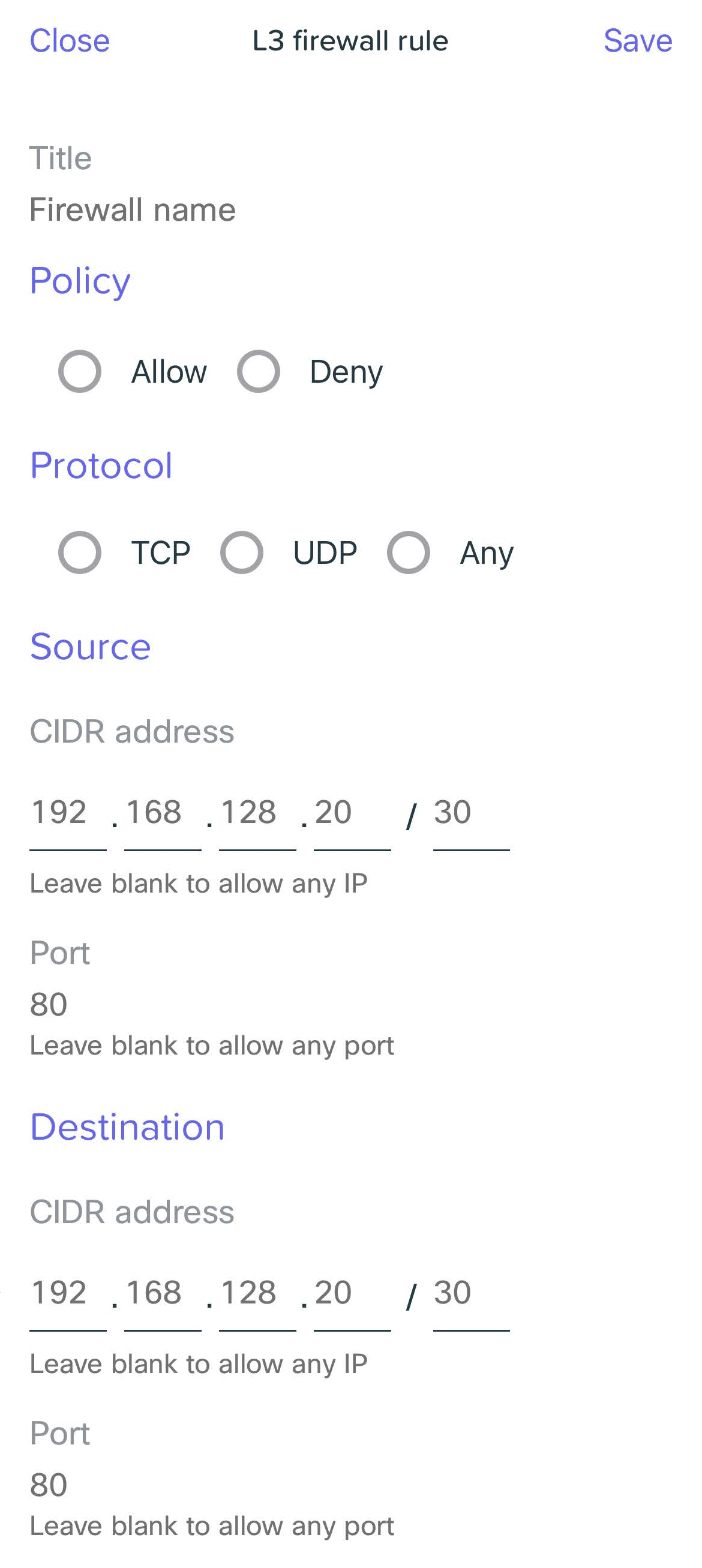New Feature Custom L3 Firewall Rules Meraki Go
